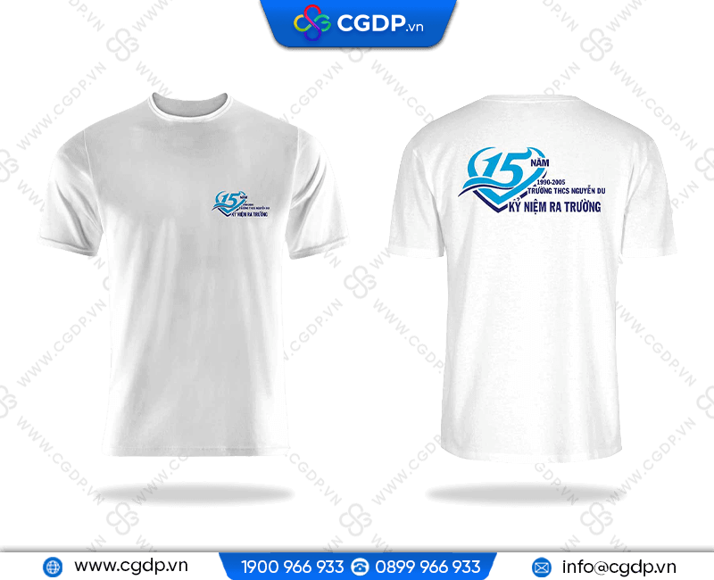 Mẫu áo thun đồng phục họp lớp kỷ niệm 15 năm SKU 7